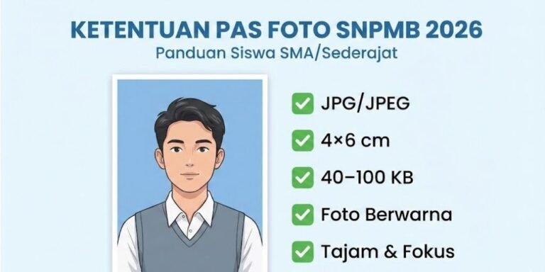 Ketentuan Umum Pasfoto untuk Akun SNPMB 2026